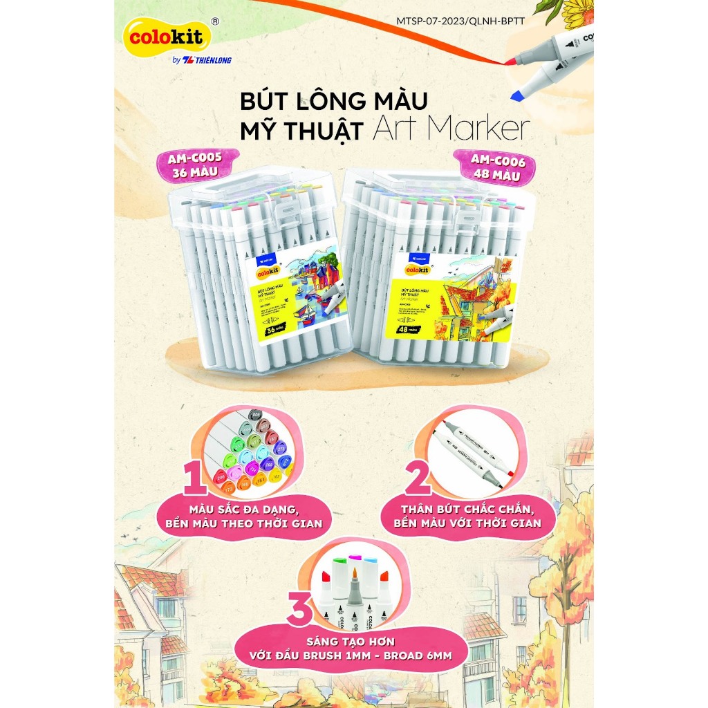 Bút lông Mỹ thuật cao cấp Colokit AM-C001 Thiên Long - Art Marker ...