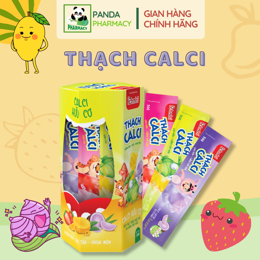 Thạch ích nhi (hộp 21 túi x 30 gr), thạch canxi ích nhi, thạch ăn ngon, thạch mắt đen ích nhi ...