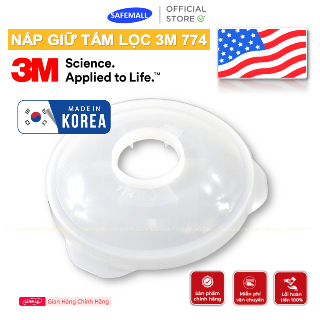 Nắp Giữ Tấm Lọc 3M 774 Chính Hãng, Sản Xuất Theo Tiêu Chuẩn N95 USA ...