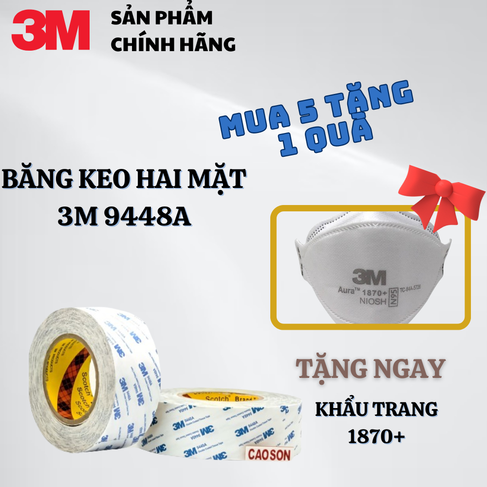 Băng keo 2 mặt 3M 9448A, Màu trong, mỏng 0.15mm | Shopee Việt Nam