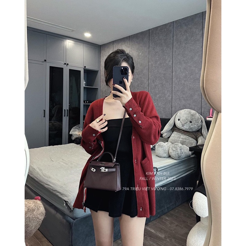 Áo cadigan len thome đỏ | Shopee Việt Nam