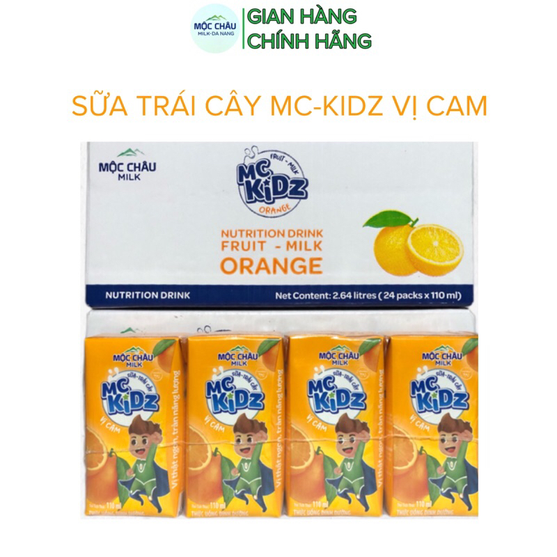 Thùng 24 hộp sữa trái cây MC Kidz vị cam 110ml | Shopee Việt Nam
