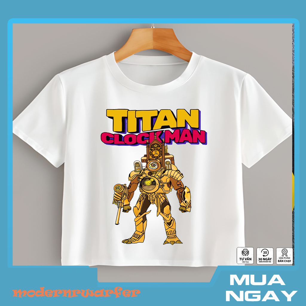 Áo Thun Cổ Tròn Titan TV Man, Quái Vật Đầu Tivi Skibidi Toilet cho bé ...