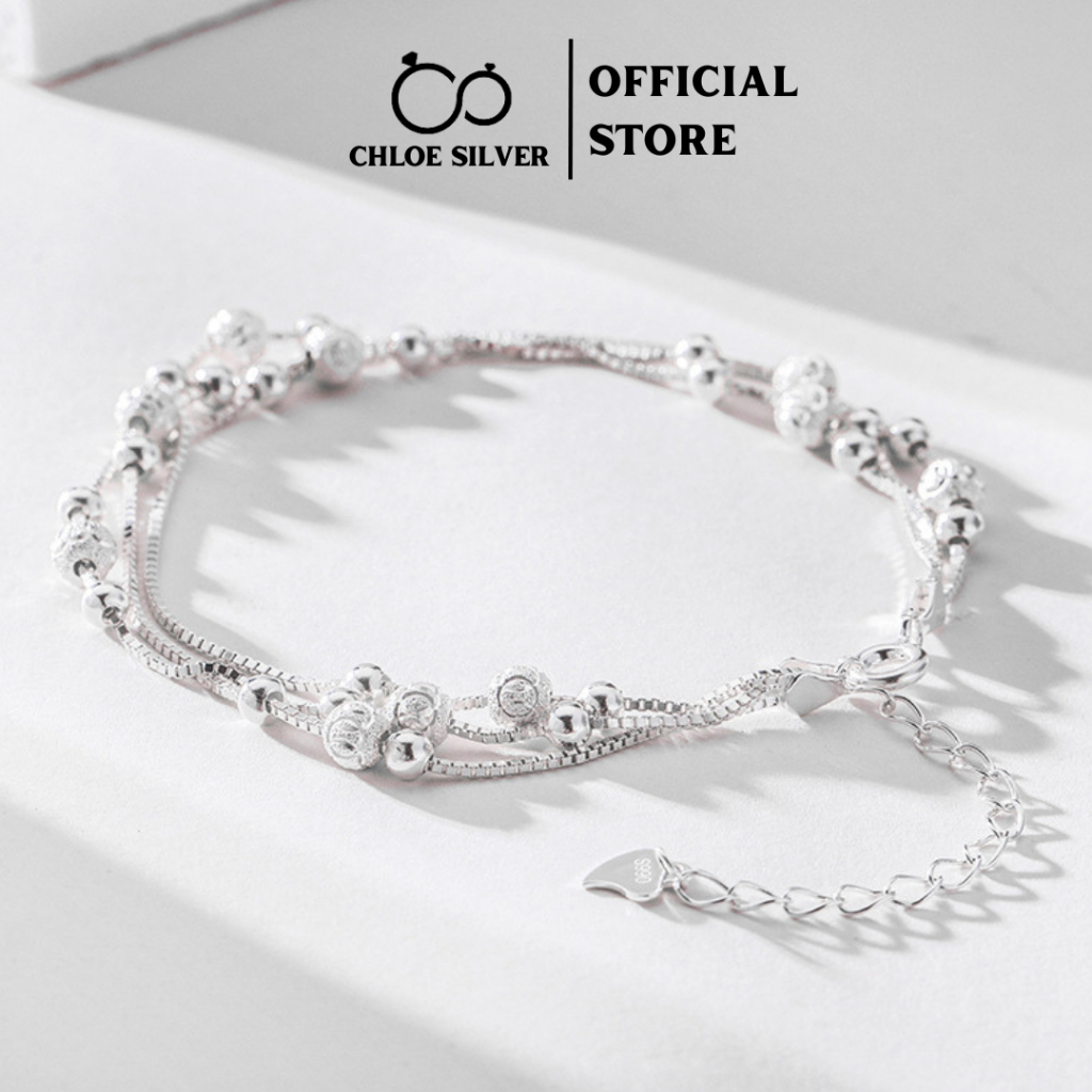 Lắc tay bạc nữ S925 CHLOE SILVER với nhiều hạt Mini Charm tròn tinh xảo ...