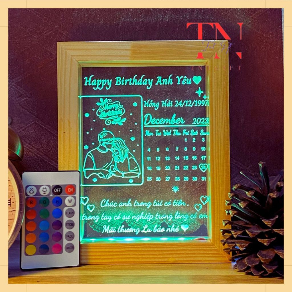 Khung Tranh Đèn Led 3D Khắc Ảnh Theo Yêu Cầu | Shopee Việt Nam