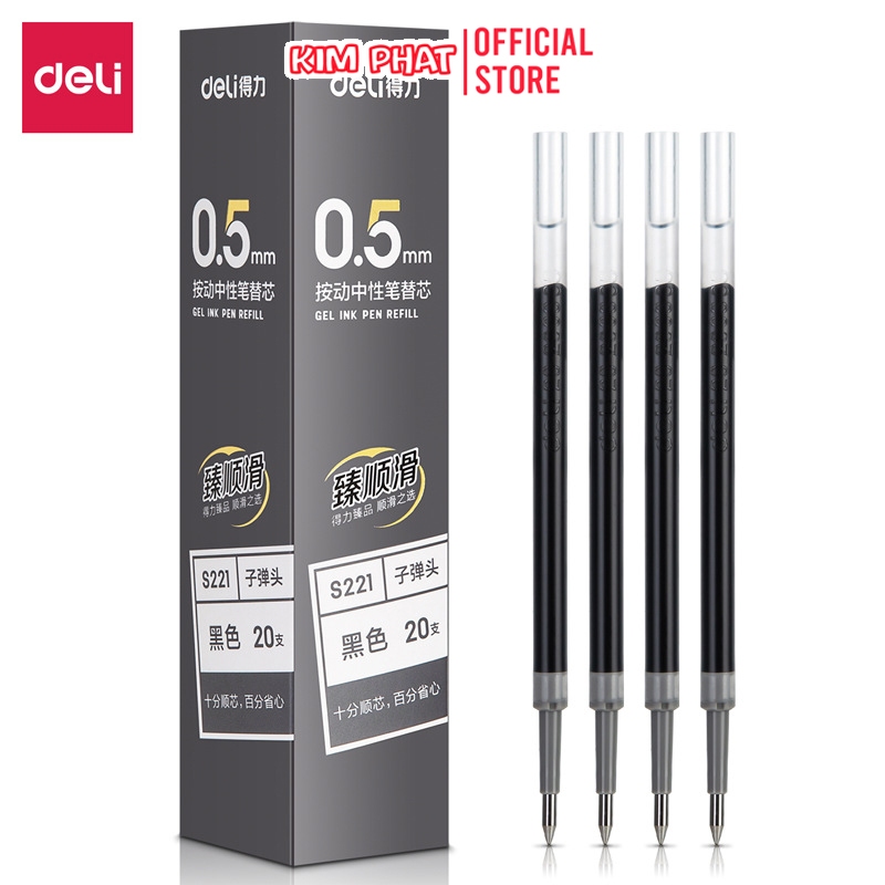 Ruột bút gel đen Deli S221 ngòi 0,5mm Dùng thay thế cho Bút A575 | Shopee Việt Nam
