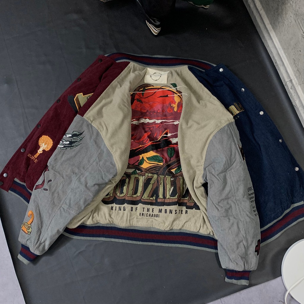 [Chính hãng] ERIC Godzilla Varsity Jacket Ver.2 Áo Khoác Bomber Unisex ...
