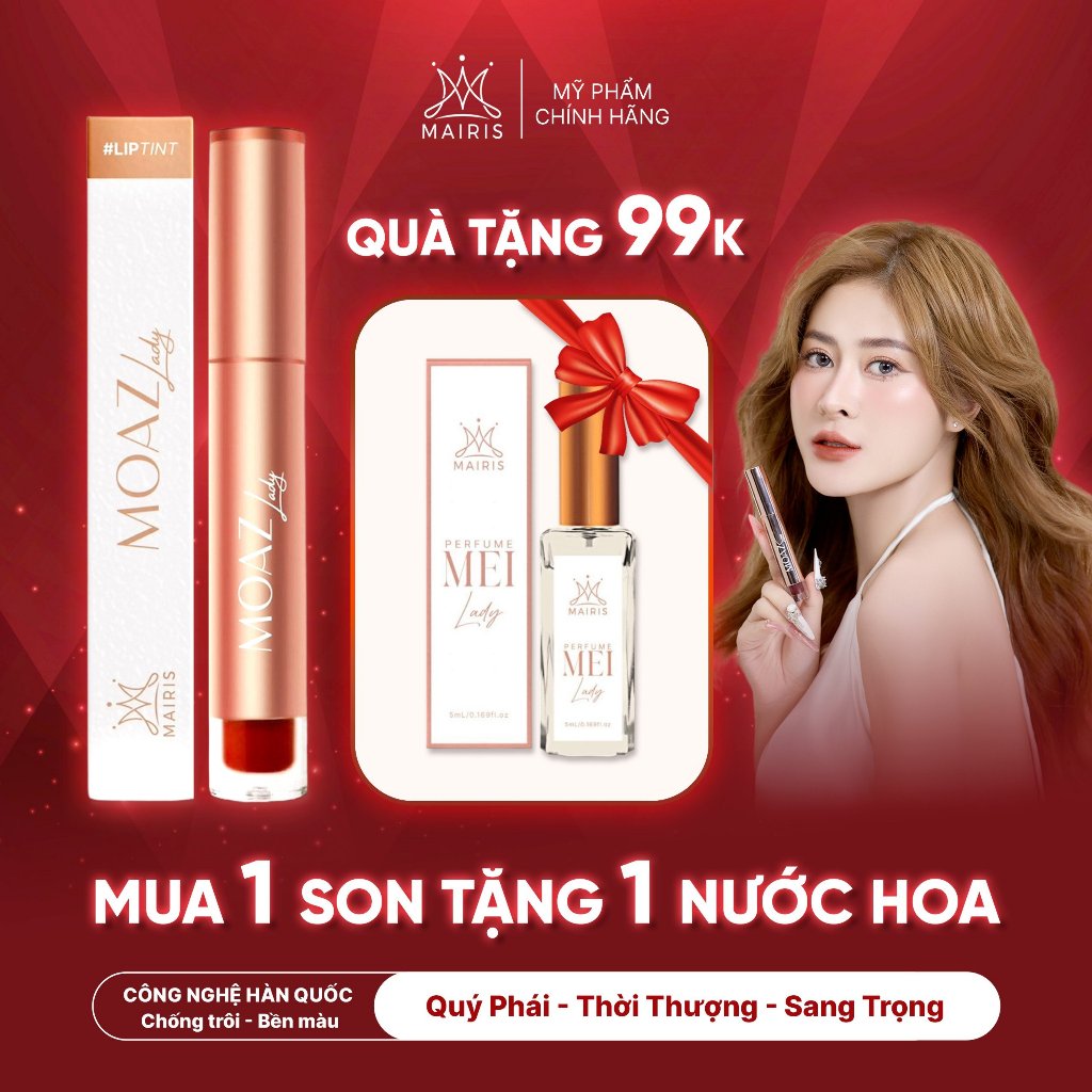 [ Mua 1 Tặng 1 ] Son Kem Lì Moaz Mairis Trần Ngọc Phương Mai Chuẩn Hàn ...
