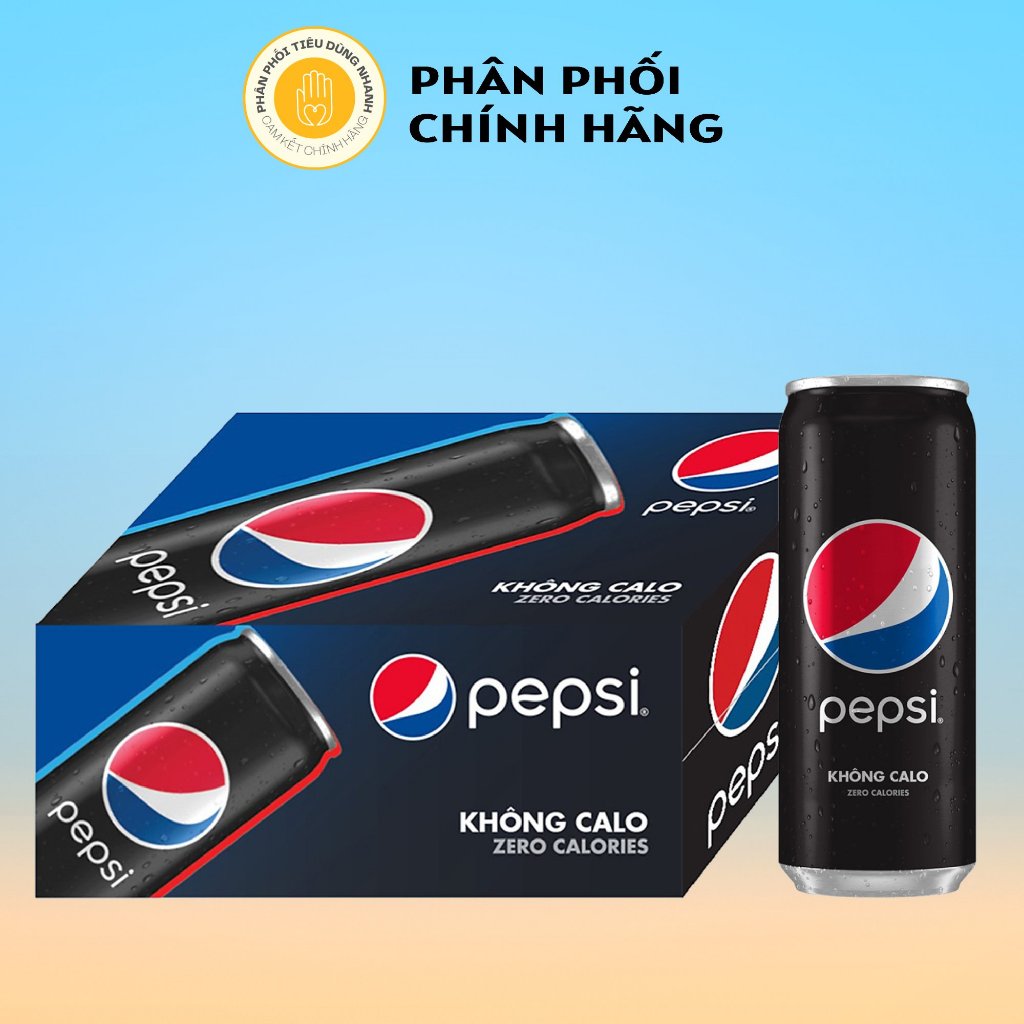 Thùng 24 Lon Nước Ngọt Pepsi Không Calo 320ml/Lon | Shopee Việt Nam