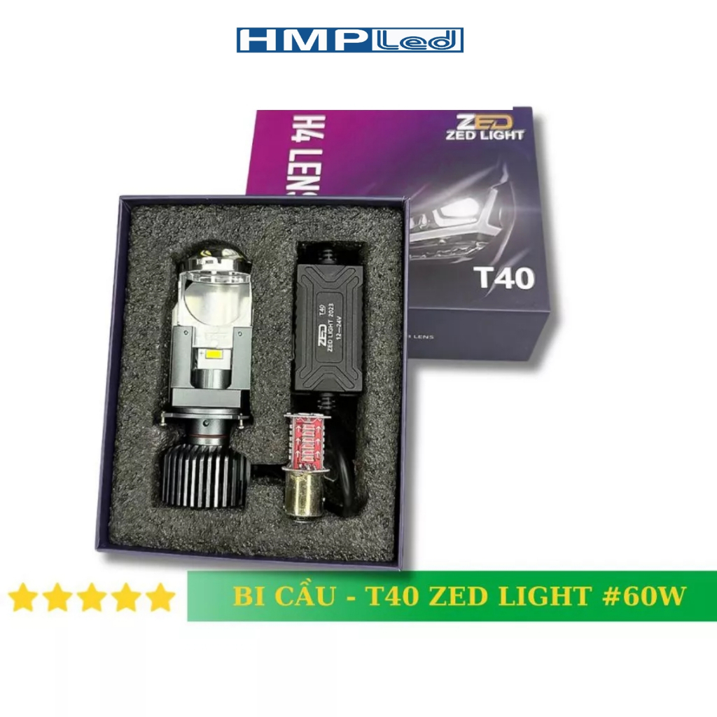 Đèn Led Pha Bi Cầu Mini T40 70W 2024 Chính Hãng ZedLight Cắt Sáng Chống ...