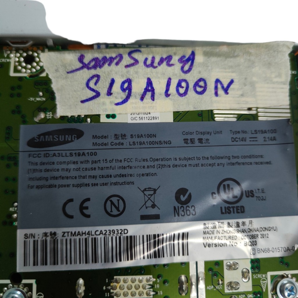 Mainboard xử lý màn hình SAMSUNG S19A100N | Shopee Việt Nam