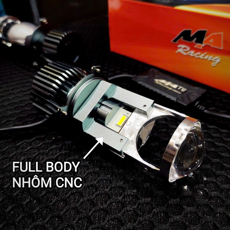 Đèn Pha Led Bi Mini T9 H4 Siêu Sáng Chính Hãng MA Sáng Nhất Phân Khúc Bi Cầu Mini_Bảo Hành 2 Năm ...