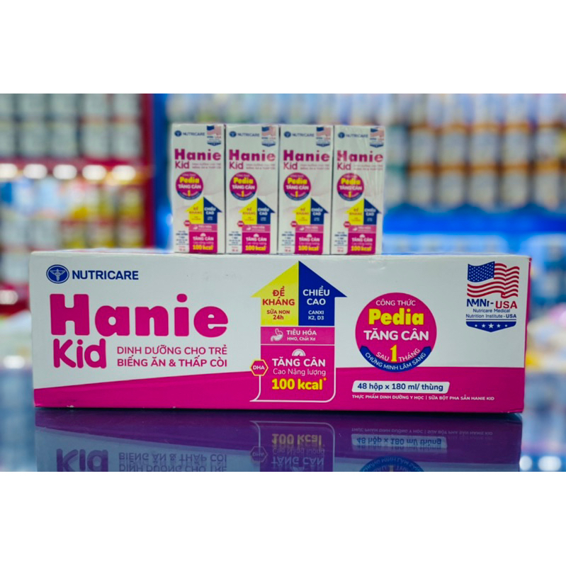 Thùng Sữa Bột Pha sẵn Hanie Kid 180ml | Shopee Việt Nam