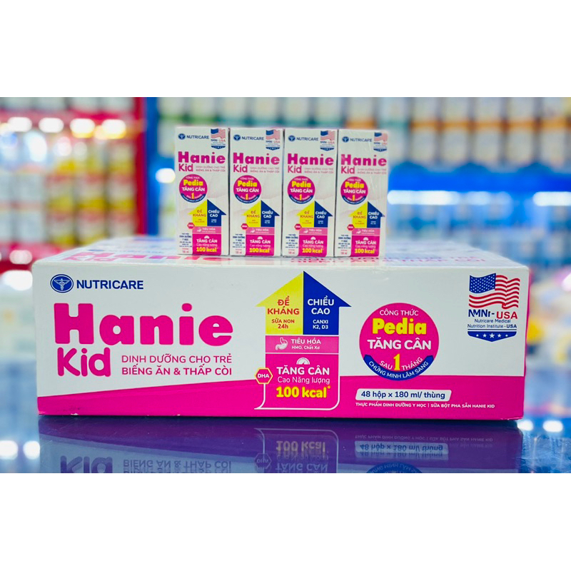 Thùng Sữa Bột Pha sẵn Hanie kid 180ml | Shopee Việt Nam