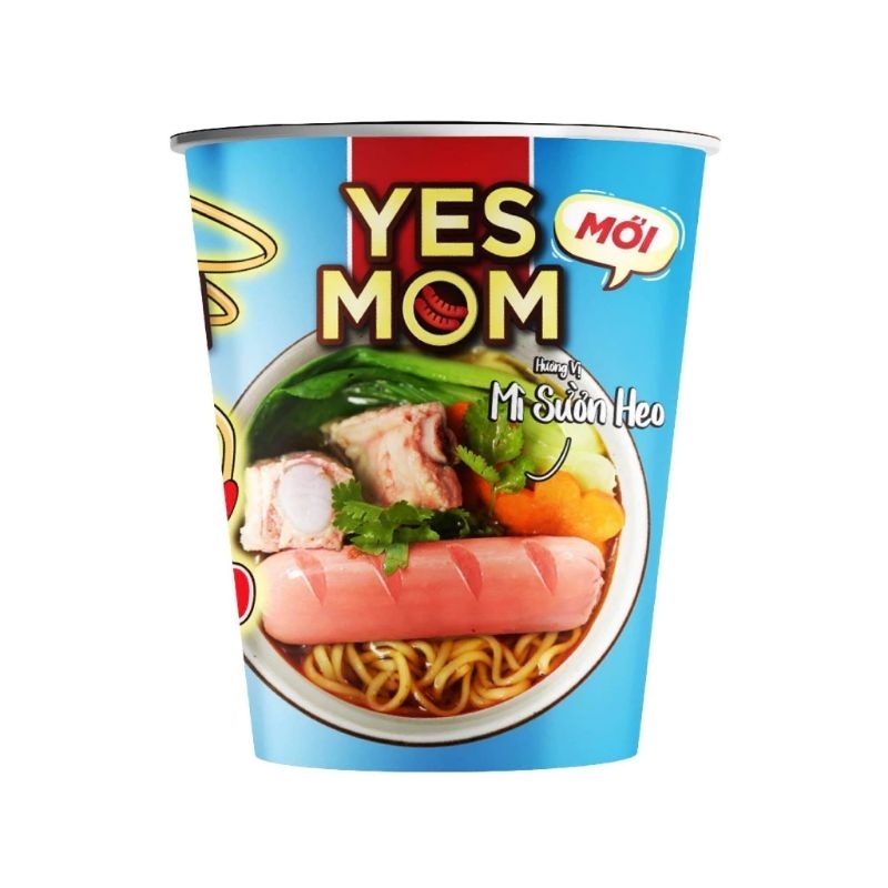 Mì sườn heo Yes mom thùng 24 ly | Shopee Việt Nam