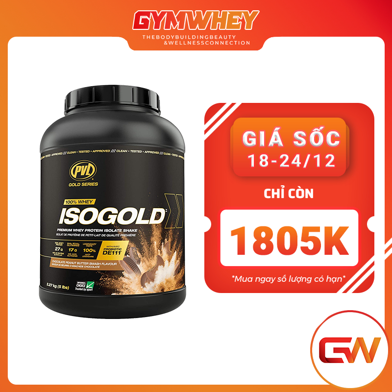 ISO GOLD PVL Cung Cấp 27gr Protein Siêu Tinh khiết PVL Iso Gold 5Lbs (2 ...