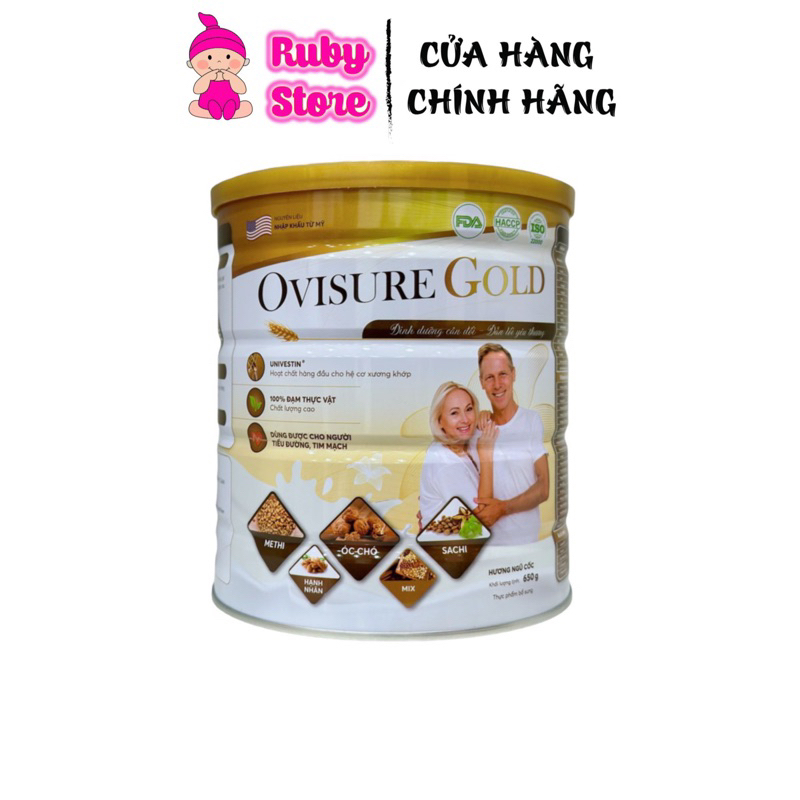 [Chính hãng] Sữa hạt Ovisure Gold lon 650g date mới -Giúp xương chắc ...