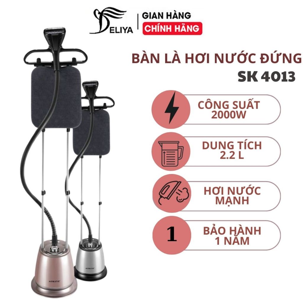 Bàn Là Cây Hơi Nước SOKANY SK 4013 Kèm Bàn Ủi Công Suất 2000W Dễ Dàng Sử Dụng, Phù Hợp Nhiều ...