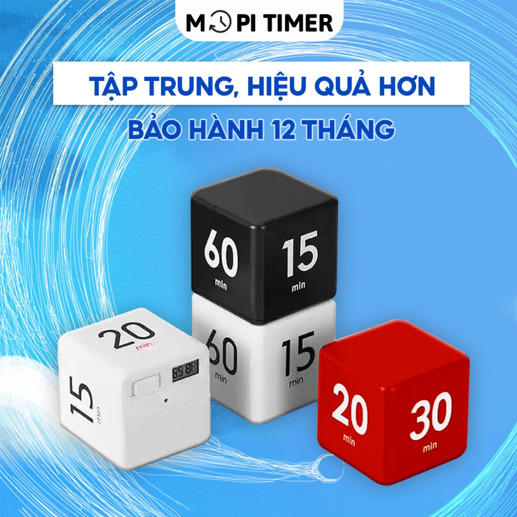 Combo 4 đồng hồ Pomodoro đếm ngược, mopi timer quản lý thời gian trẻ em ...