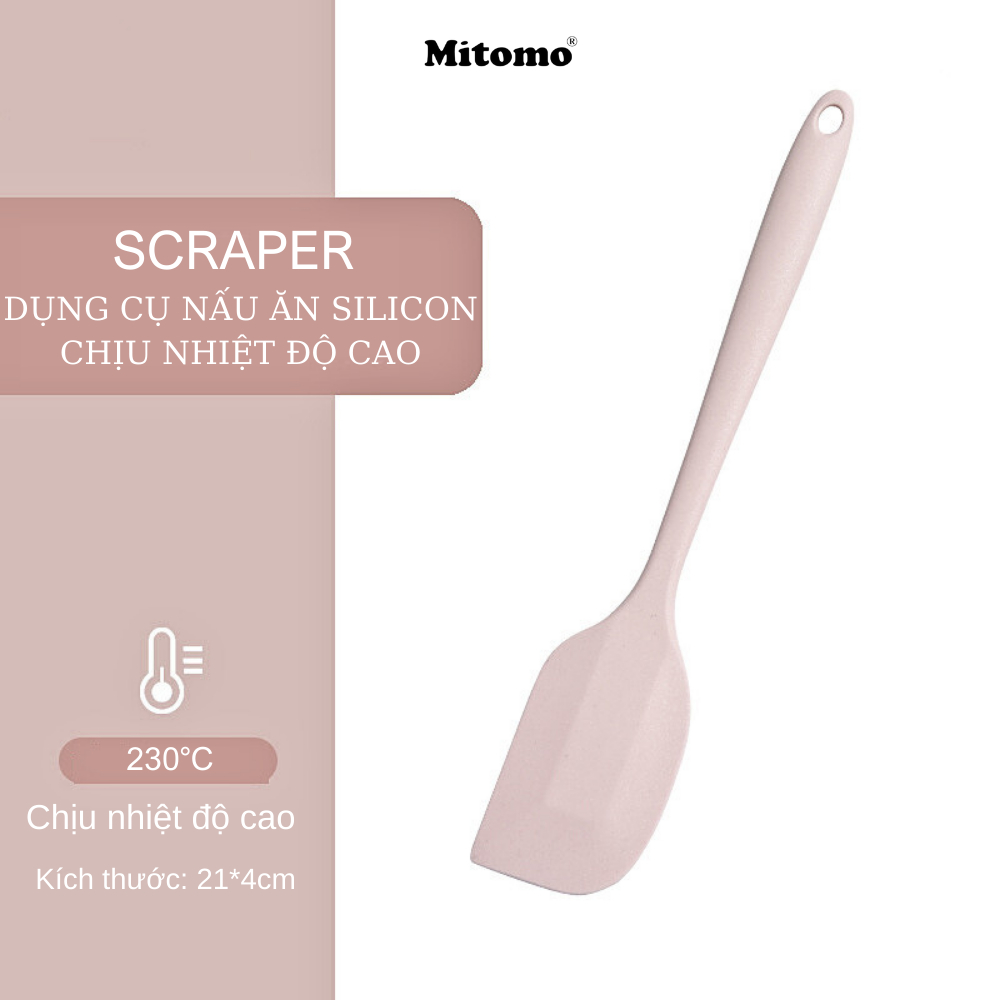 Bộ dụng cụ nấu ăn nhà bếp, làm bánh 7 món bằng silicone chịu nhiệt cao, chống dính Mitomo - Hàng ...