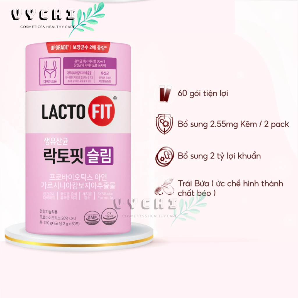 Hộp 60 Gói Men Vi Sinh Hàn Quốc LACTO-FIT SLIM Cải Thiện Đường Ruột, Hỗ ...