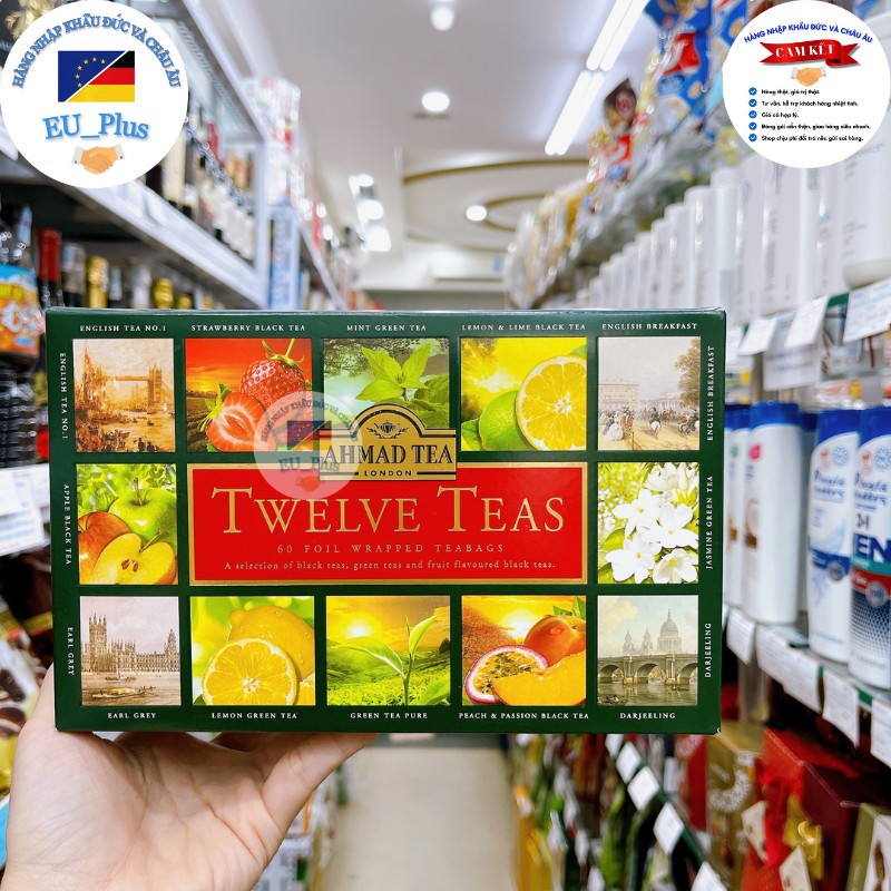 Bộ sưu tập trà Anh Quốc Ahmad Tea Twelve teas 12 vị 120g - hộp giấy ...