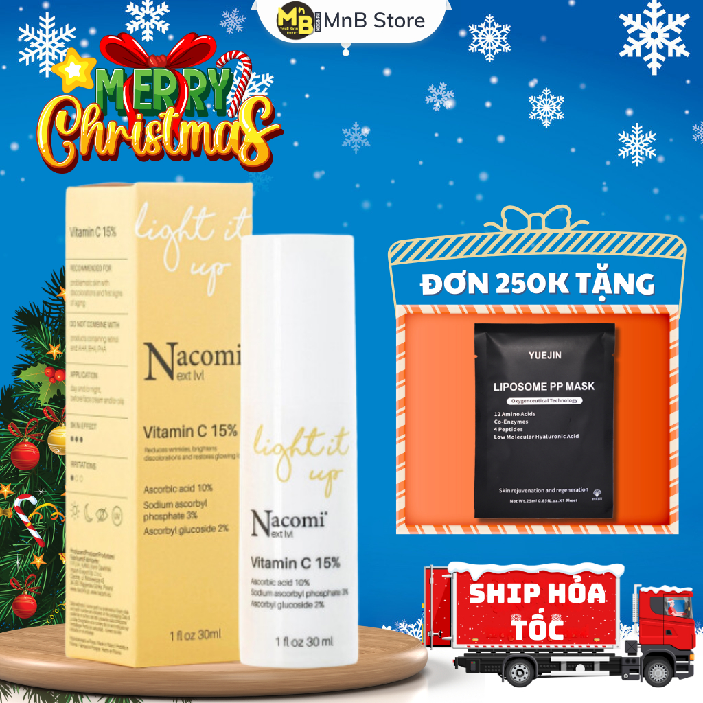 Serum mờ thâm chống oxy hóa NACOMI - Vitamin C 15% 30ML | Shopee Việt Nam
