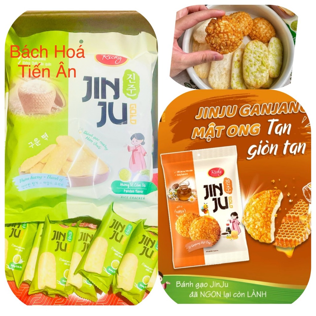 Bánh gạo Jinju Gold hương vị Ganjang mật ong Richy gói 100g | Shopee Việt Nam