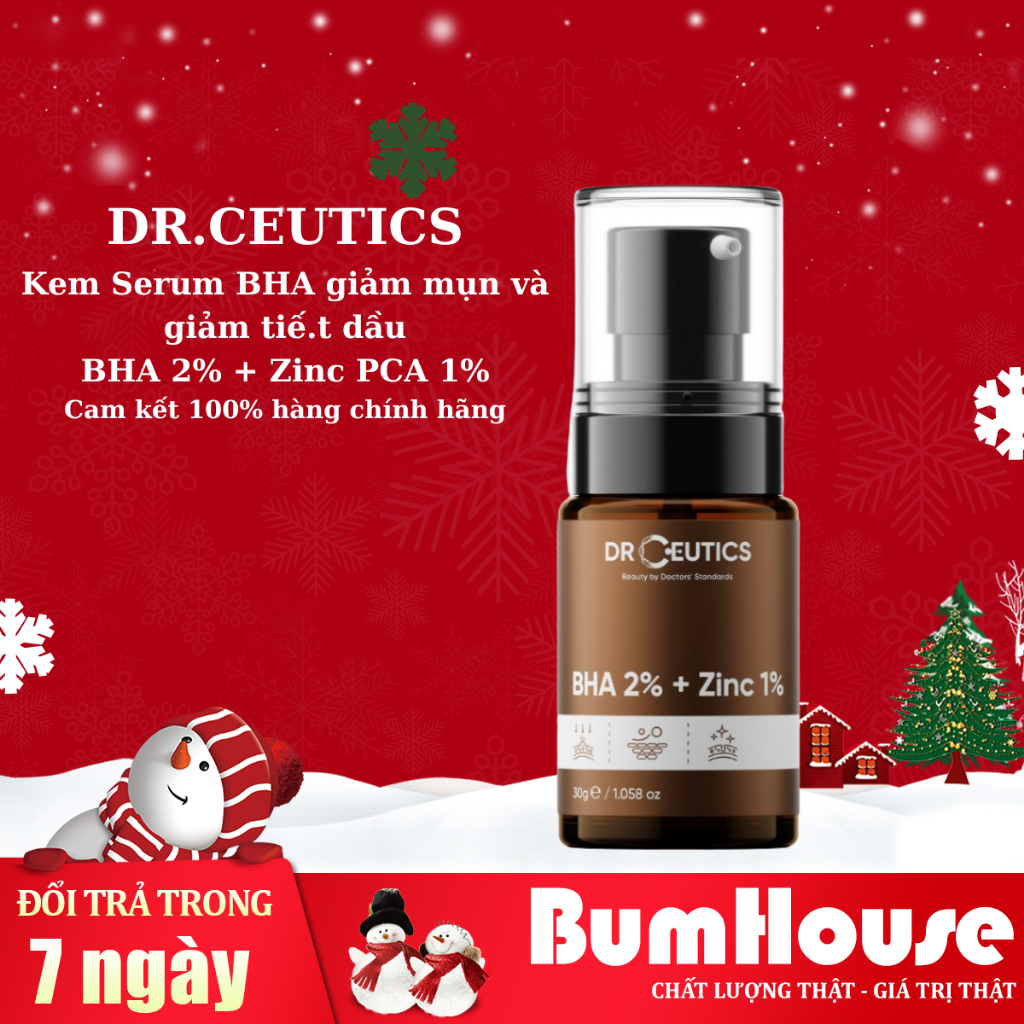 Serum Kẽm BHA 2% + ZinC 1% DrCeutics giảm mụn và giảm tiết dầu 30g | Shopee Việt Nam