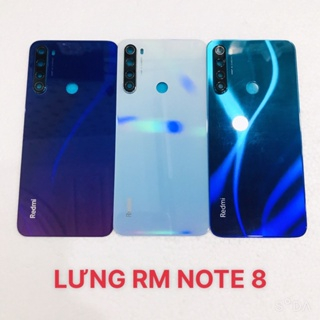 Lưng vỏ redmi note 8 có viền kính camera ngoài, viền lens, lưng kính ...