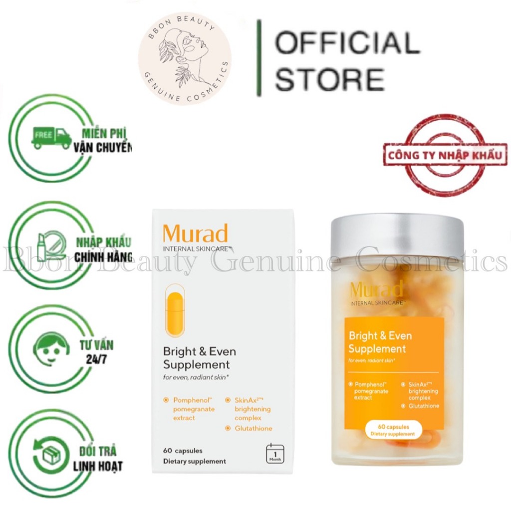 VIÊN UỐNG CHỐNG NẮNG CẢI TIẾN MURAD BRIGHT & EVEN SUPPLEMENT (60 VIÊN ...