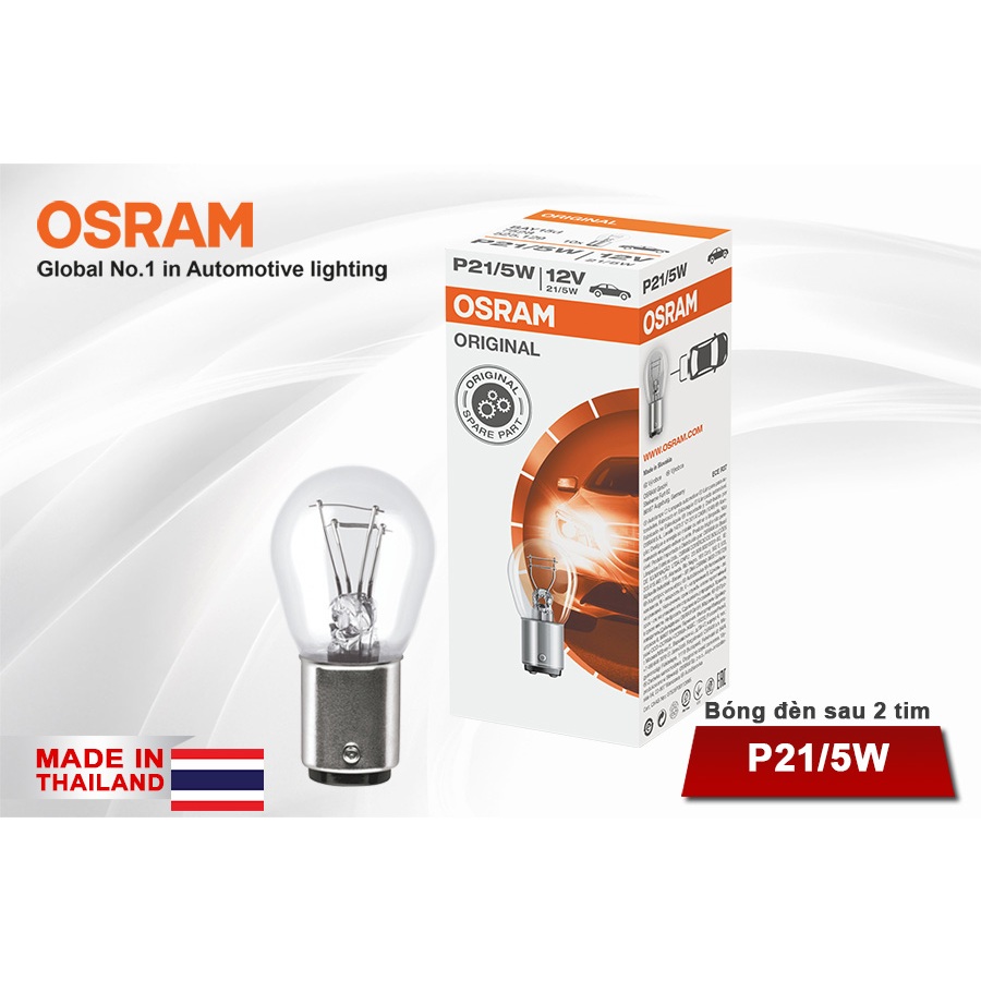Bóng Đèn Sau 2 Tim OSRAM Original P21/5W 12V 21/5W (Chân Cao Thấp) - Nhập Khẩu Chính Hãng ...
