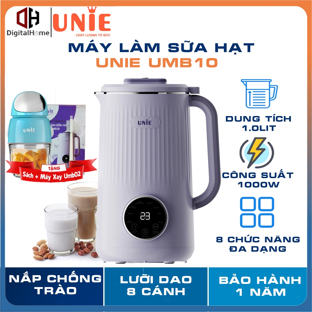 Máy làm sữa hạt Unie UMB10, 1000W-1.0Lit, 8 chức năng xay nấu đa năng, hàng chính hãng | Shopee ...