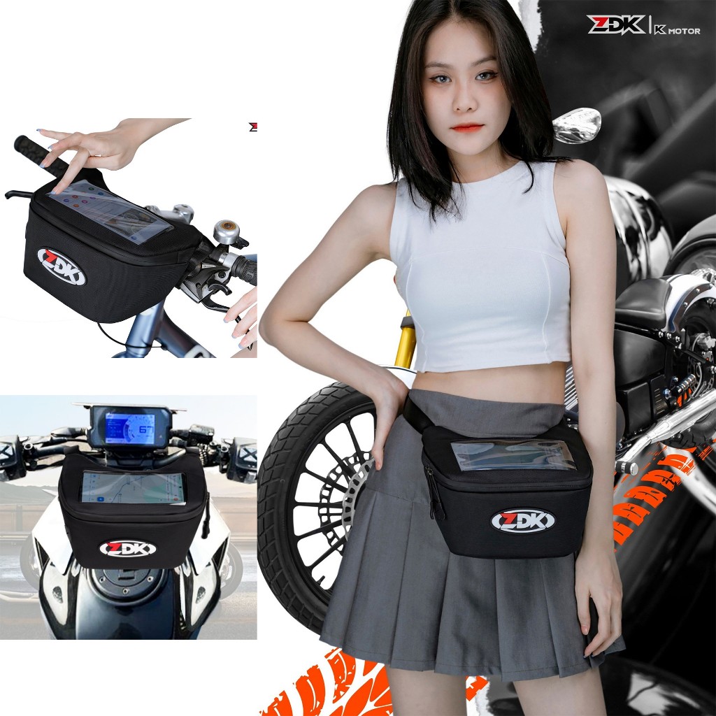 Túi Đa Năng Treo Đầu Xe ZDK K Motor, Treo Ghi Đông Xe Máy,Motor,Xe Đạp/ Đeo Hông Đựng Đồ Dùng ...