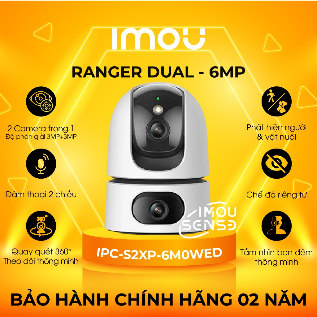 Camera Imou Ranger Dual (6MP) I IPC-S2XP-6M0WED I IMOU SENSE I Camera 2 ...