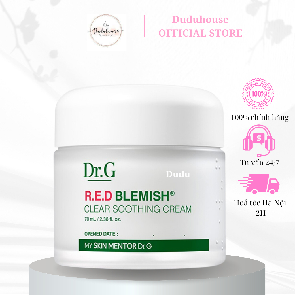 Kem dưỡng Dr.G DrG Red Blemish Clear Soothing Cream dưỡng ẩm làm dịu, phục hồi da 70ml Duduhouse ...