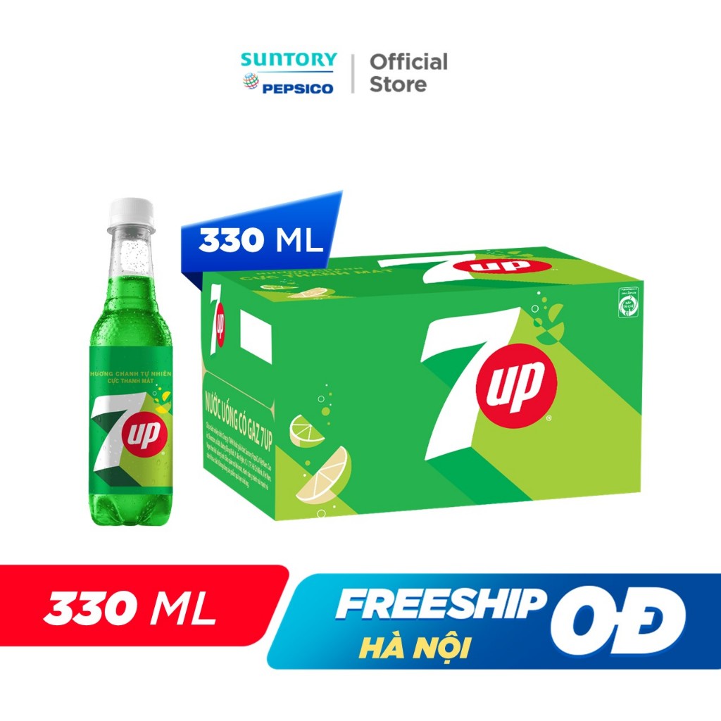 Thùng 24 Chai Nước Nước Ngọt Có Gaz 7Up (330ml/chai) | Shopee Việt Nam