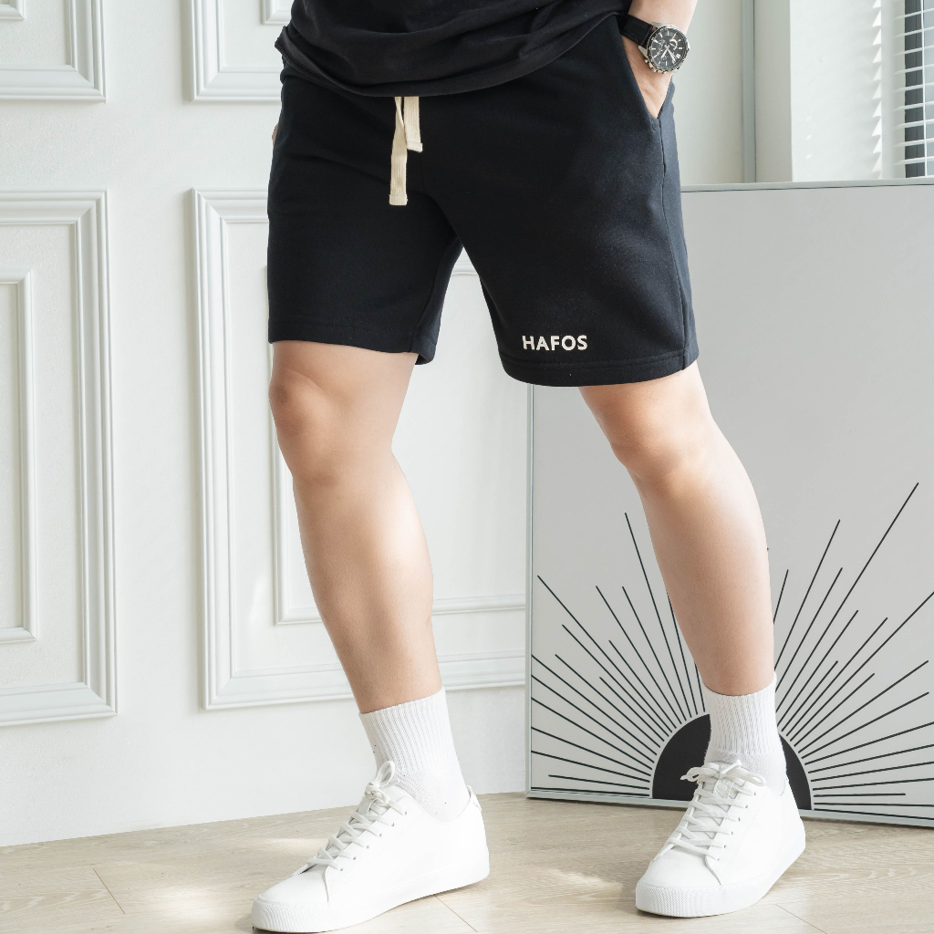 Quần Short Nam Hafos Essential Waffle Vải Nỉ Chân Cua Quần đùi Nam Nỉ Mềm Mịn Quần Lửng Nam