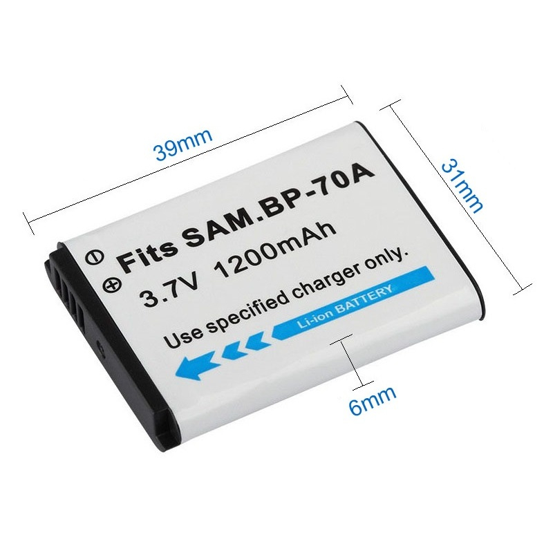 PIN MÁY ẢNH SAMSUNG BP-70A, CHO SAMSUNG AQ100, ES65, ES70, ES73, SL50 ...