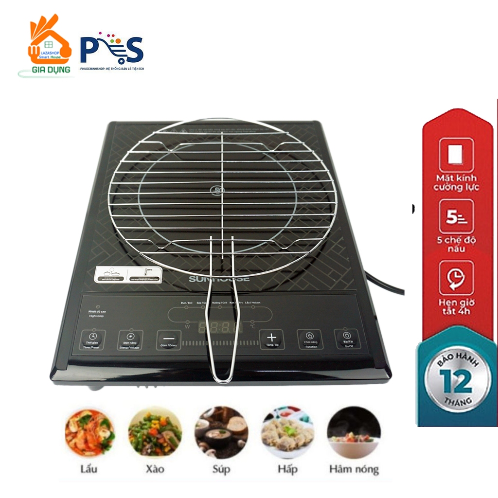 Bếp hồng ngoại cơ Sunhouse SHD6011 - Công suất 2000W - 5 chế độ nấu ...
