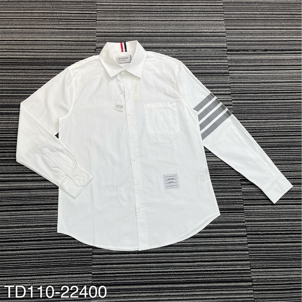 Áo Sơ Mi T.H.O.M.E Nam Nữ , Áo Sơ Mi Thom Brown 4 Vạch Tay Cao Cấp hottrend 2024 | Shopee Việt Nam