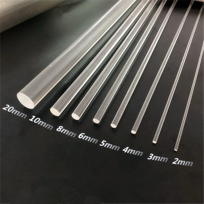 Que mica / trụ mica trong suốt dày 4mm x Dài 20cm dùng cho các bạn chế ...