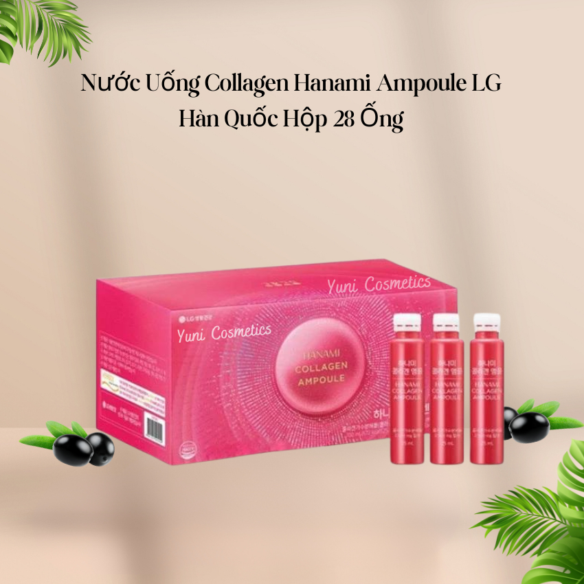 Nước Uống Collagen Hanami Ampoule LG Hàn Quốc Hộp 28 Ống, Hỗ Trợ Làm ...