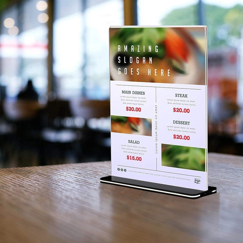 Standee A4, A5, A6. Standee mica để bàn QR, bảng giá sản phẩm...Trong ...