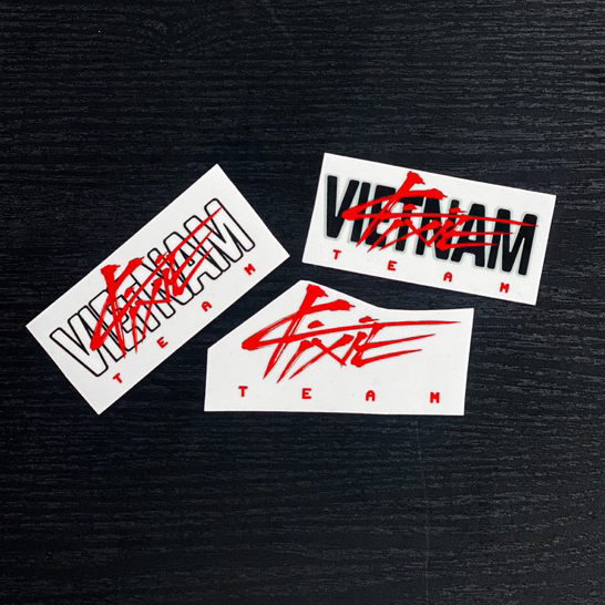 Tem Logo Vietnamese Fixie Team In UV Dạng Nổi | Shopee Việt Nam