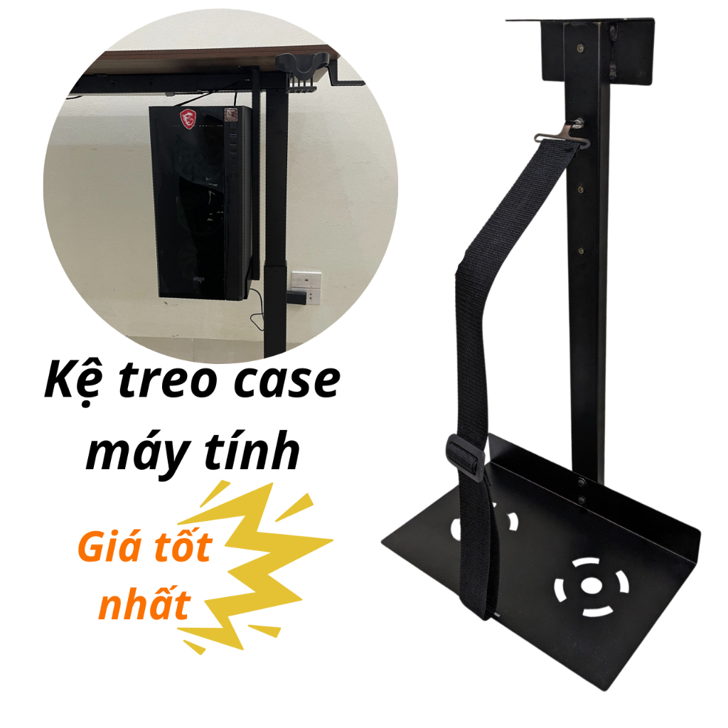Kệ Treo Case PC Gắn Bàn Tiết Kiệm Diện Tích, Giá Đỡ PC Gắn Bàn ,Giá ...