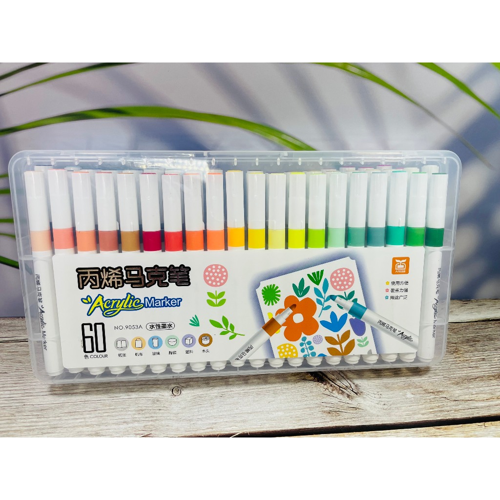 Set Bút Màu Acrylic Nhiều Màu 60, 48, 24, 12 Hot Hit, Bút Màu Acrylic ...