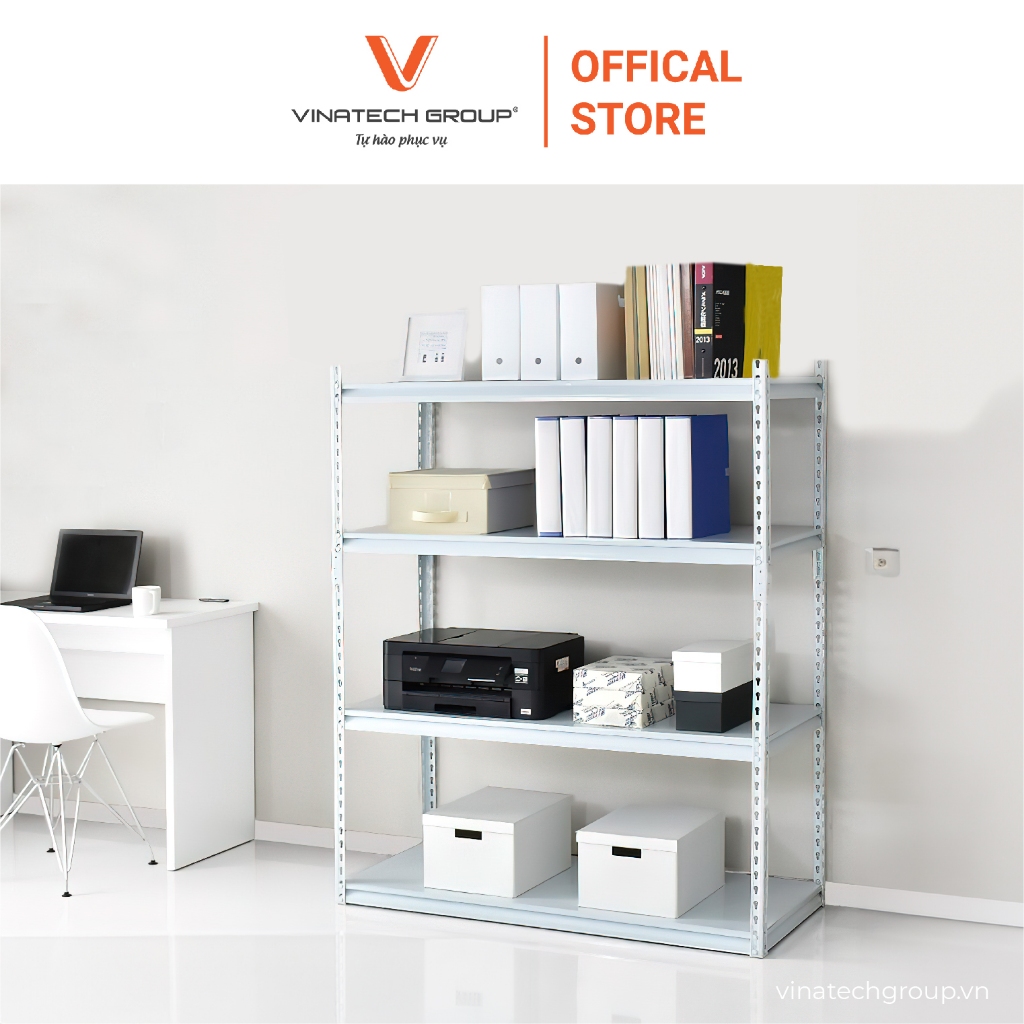 Kệ Sắt Đa Năng 💖VINATECH💖 Kệ Sắt V Lỗ 4 Tầng Để Hồ Sơ, Tài Liệu, Sách ...