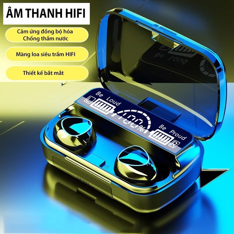 TAI NGHE BLUETOOTH V5.1 NEWEST M10 FULL BOX , CÓ LCD | Shopee Việt Nam