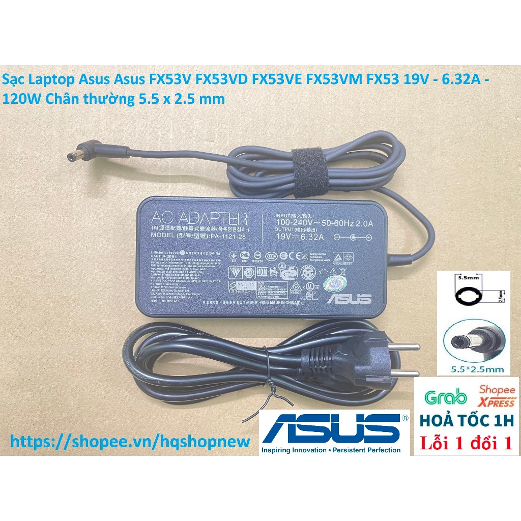 ⚡️ Sạc Laptop Asus Asus FX53V FX53VD FX53VE FX53VM FX53 19V - 6.32A ...